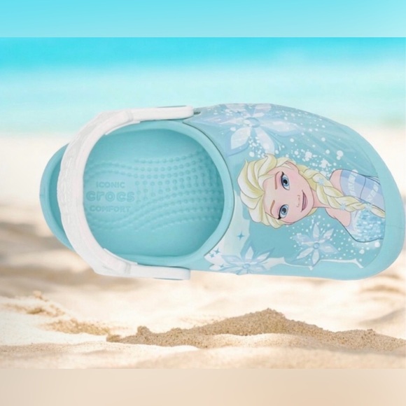 Disney | Shoes | Girls Disney Frozen Blue Crocs Size5 | Poshmark
